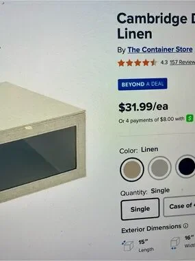 The Container Store | Storage & Organization | Six Cambridge Dropfront ...